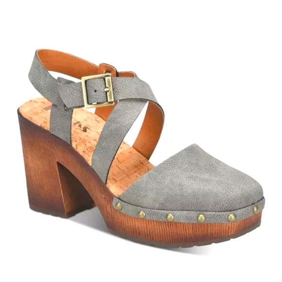 Shoes | Korks Kork Ease Wendy Cross Strap Studded Clog Platform Sandal ...